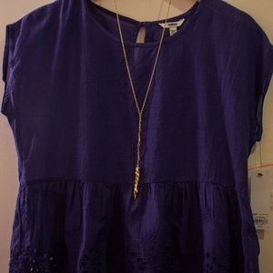 Sonoma | Tops | Solar Blue Sonoma Bohemian Peplum Top | Poshmark